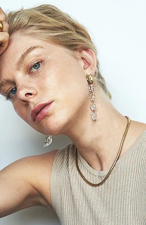 STERLING KING Lucite® Drip Drop Earrings - Gold