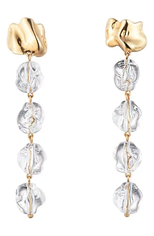 STERLING KING Lucite® Drip Drop Earrings - Gold