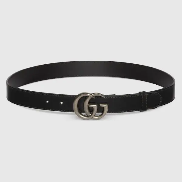 Gucci Gg Marmont Thin Belt Leather