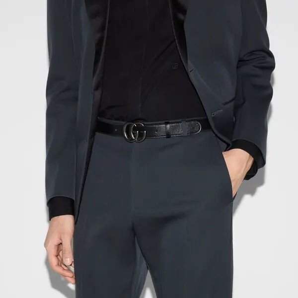 Gucci Gg Marmont Thin Belt Leather