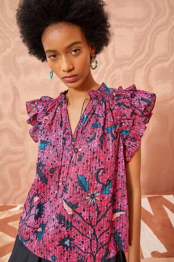 Ulla Johnson Fleur Top In Snapdragon - 60% Off | Editorialist