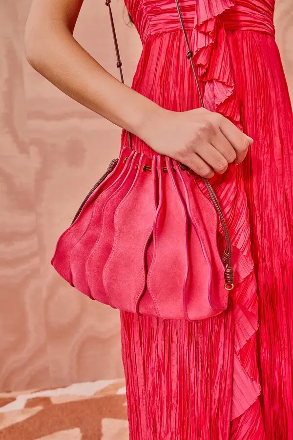 Ulla Johnson Adria Small Pleated Wave Bag