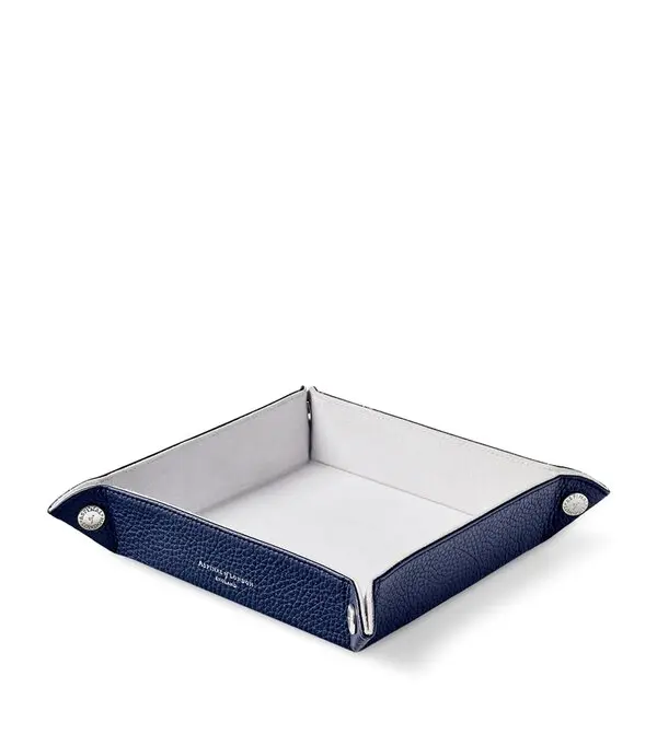 ASPINAL OF LONDON Medium Leather Tidy Tray - Blue
