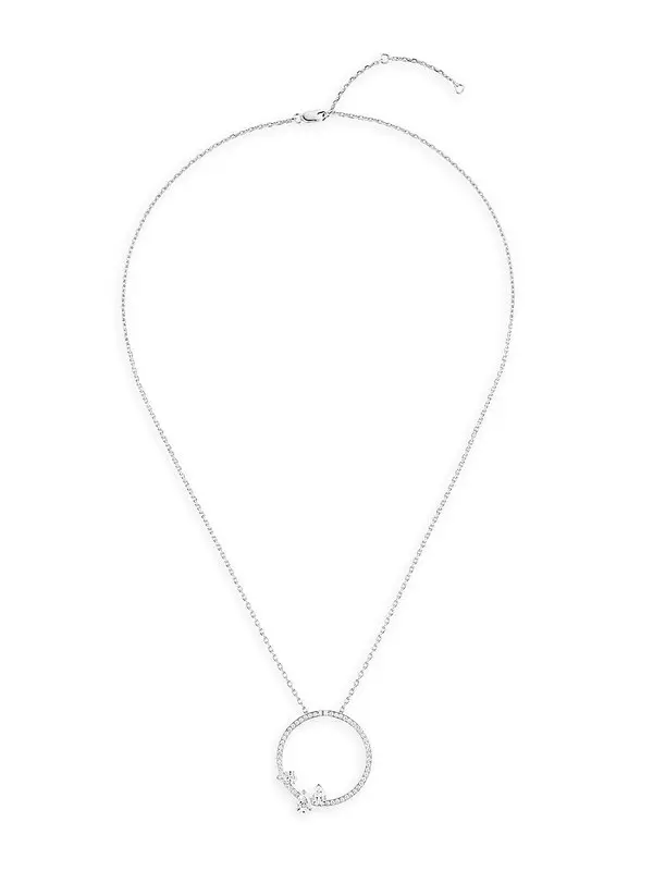 REPOSSI Serti Sur Vide 18k & 1.35 Tcw Diamonds Pendant Necklace