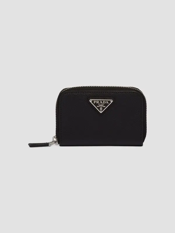 Prada Saffiano Coin Purse - Black
