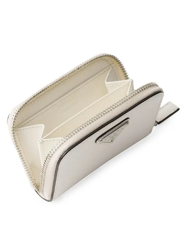 Prada Saffiano Coin Purse - White