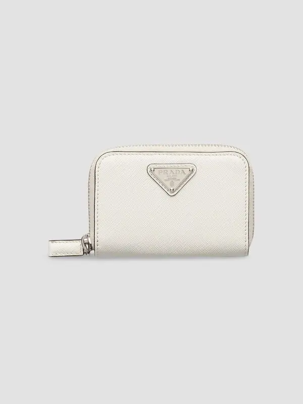 Prada Saffiano Coin Purse - White