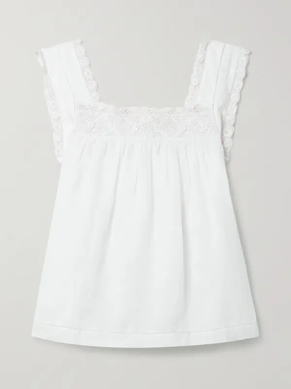 DÔEN - Aphra Crochet-Trimmed Top