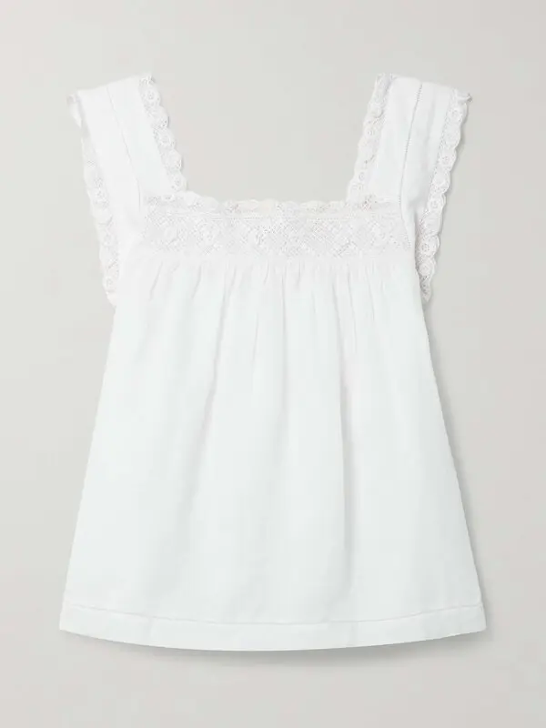 DÔEN - Aphra Crochet-Trimmed Top