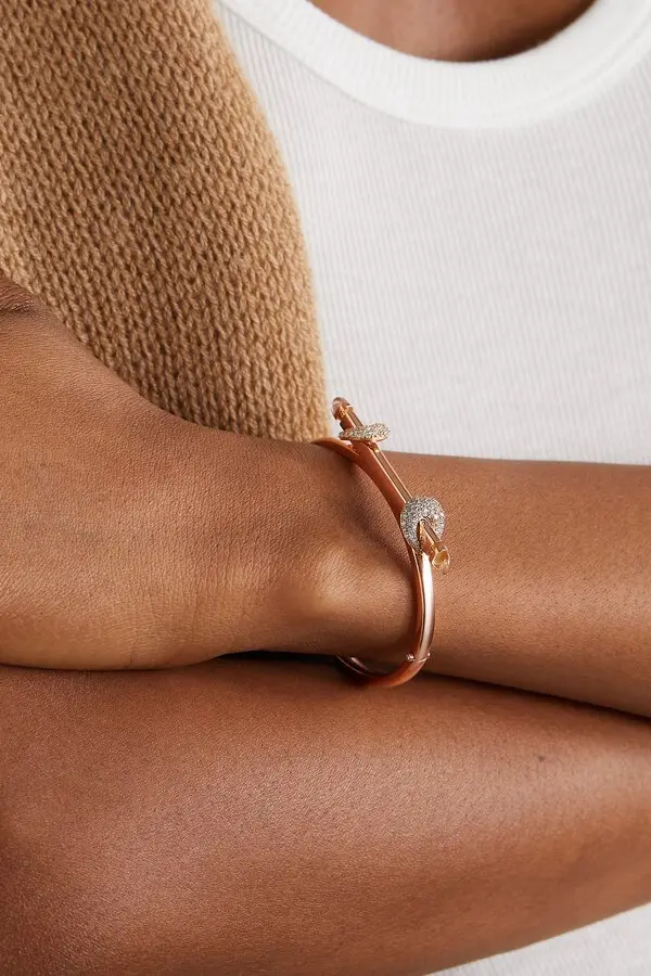 ANANYA Chakra Icon Rose Diamond, And Quartz Bangle