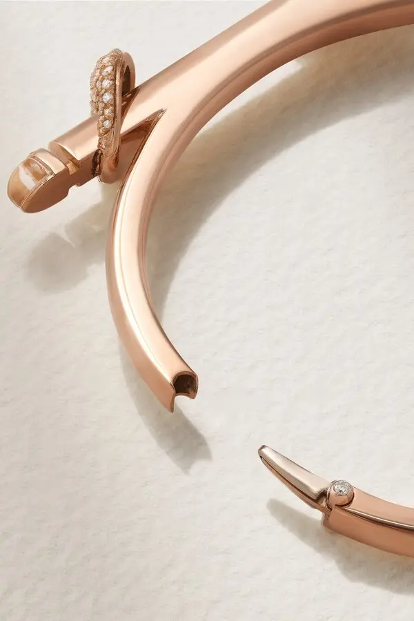 ANANYA Chakra Icon Rose Diamond, And Quartz Bangle