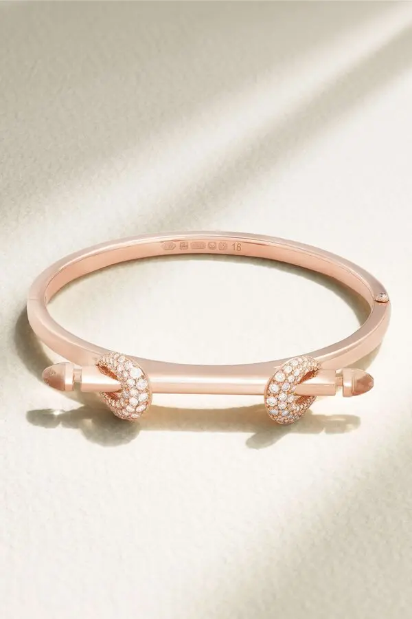 ANANYA Chakra Icon Rose Diamond, And Quartz Bangle