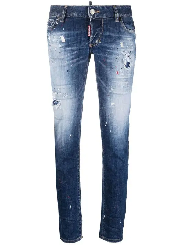 Dsquared2 Distressed Skinny Jeans - Blue