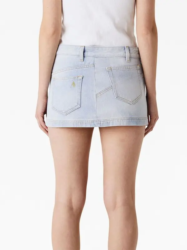 Attico Abra Denim Mini Skirt