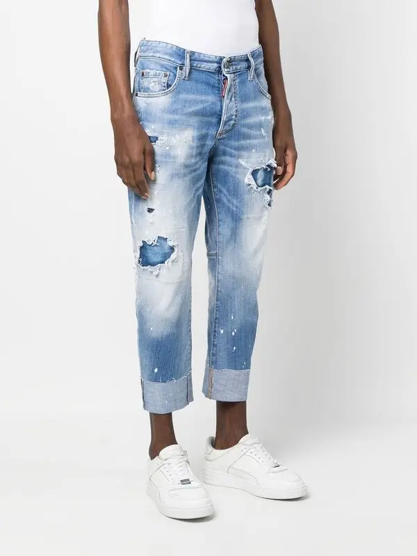 Dsquared2 Distressed Cropped Jeans
