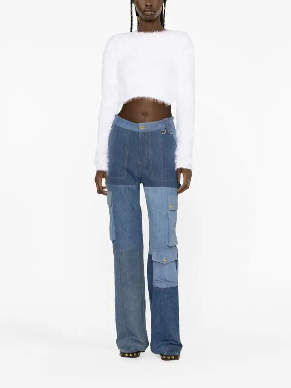 AMBUSH Knitted Cropped Jumper - White