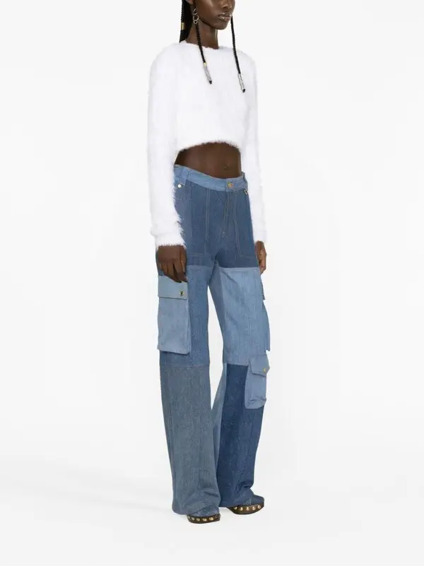 AMBUSH Knitted Cropped Jumper - White