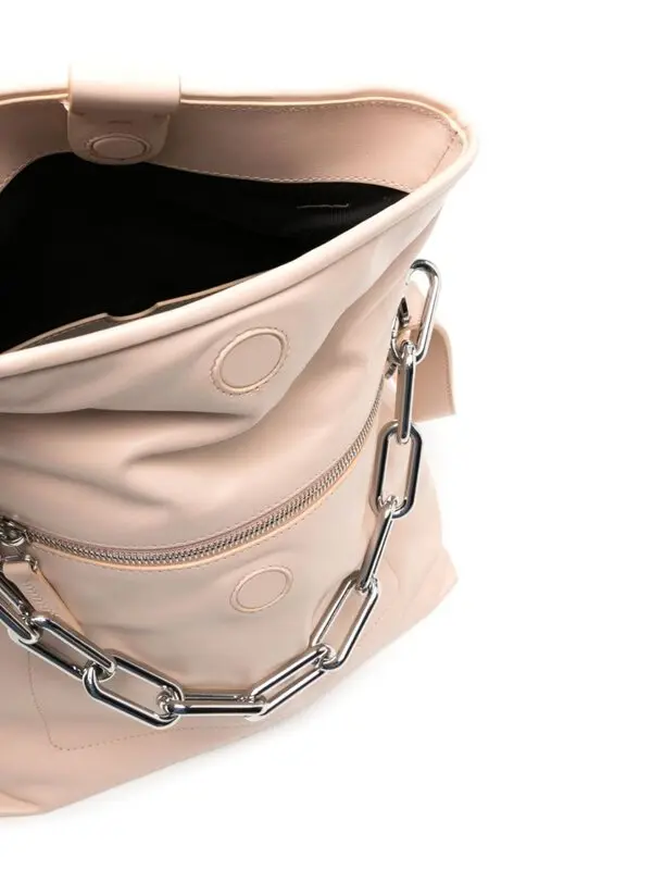 Off-White Leather Shoulder Bag - Orange