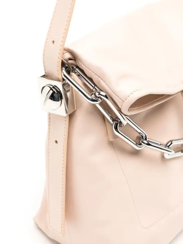 Off-White Leather Shoulder Bag - Orange