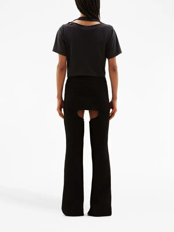 COURREGES Cut-out Flared Denim Trousers