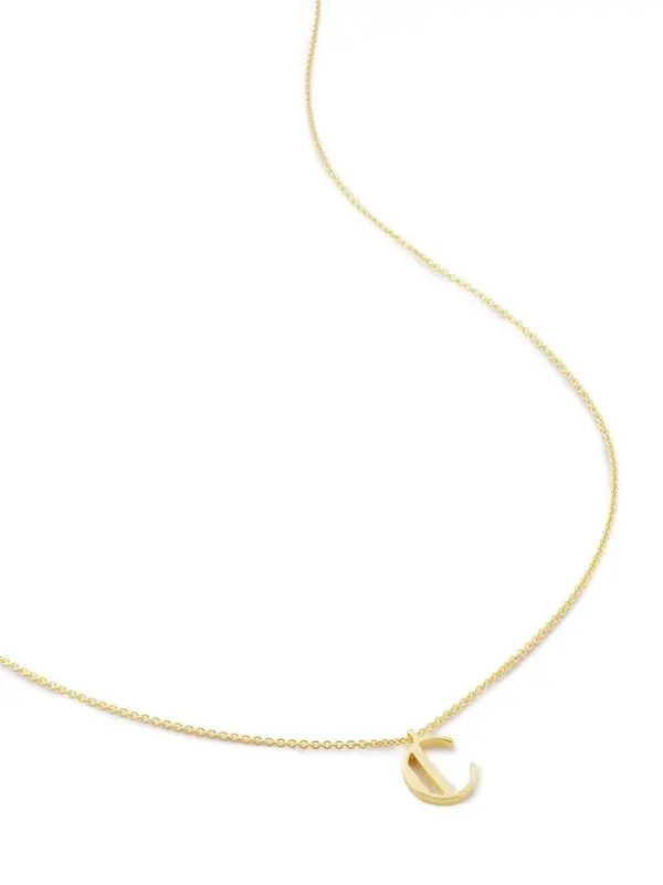 Monica Vinader Alphabet C Pendant Necklace - Gold