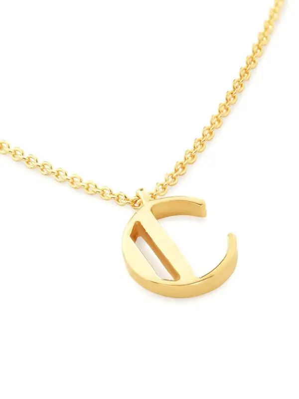 Monica Vinader Alphabet C Pendant Necklace - Gold