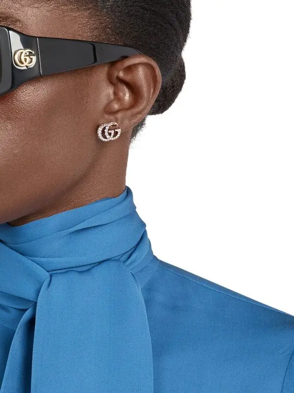 Gucci Double G Crystal-embellished Earrings