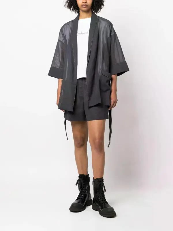 Brunello Cucinelli Cotton Kimono With Monili Embellishment