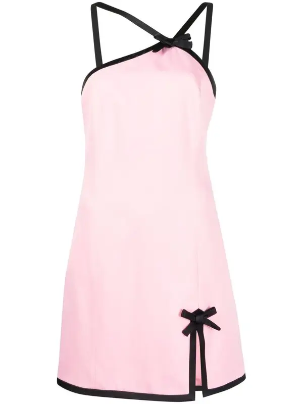 MSGM Contrast-trim Mini Dress - Pink