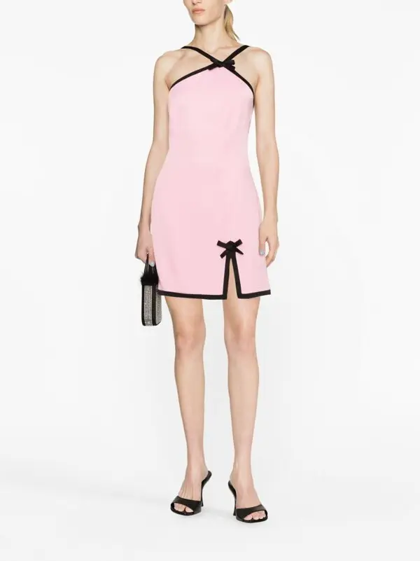 MSGM Contrast-trim Mini Dress - Pink