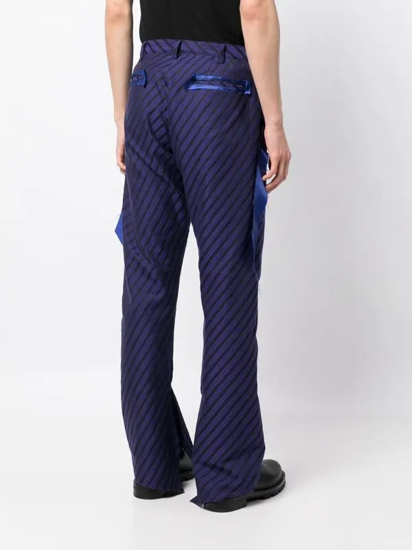 SULVAM Diagonal-striped Trousers