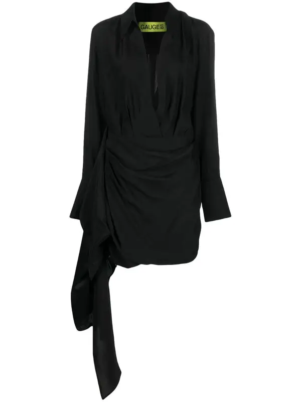 Gauge81 Gravia Draped Silk Mini Dress