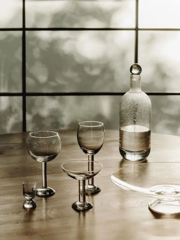 LOUISE ROE Bubble Glass Tall Carafe