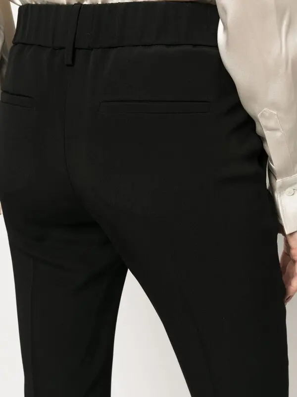 Brunello Cucinelli High-waist Cropped Trousers - Black