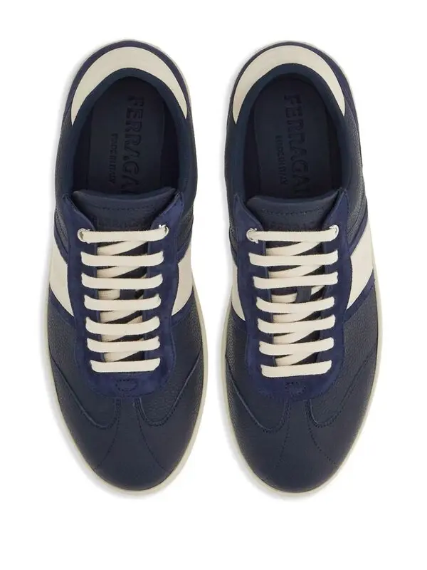 FERRAGAMO Logo-debossed Leather Sneakers