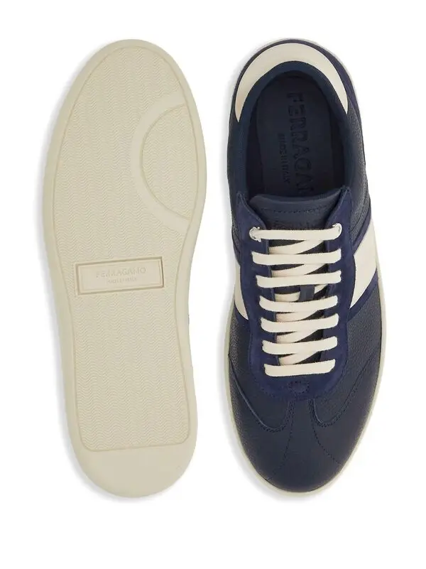 FERRAGAMO Logo-debossed Leather Sneakers