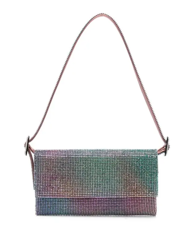 Benedetta Bruzziches Rhinestone-embellished Silk Shoulder Bag - Purple