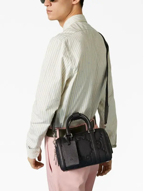 【本日限りセール】GUCCI ブラックレザージャンボGGミニダッフルバッグ Gucci Jumbo Gg Mini Duffle Bag - Black | Editorialist