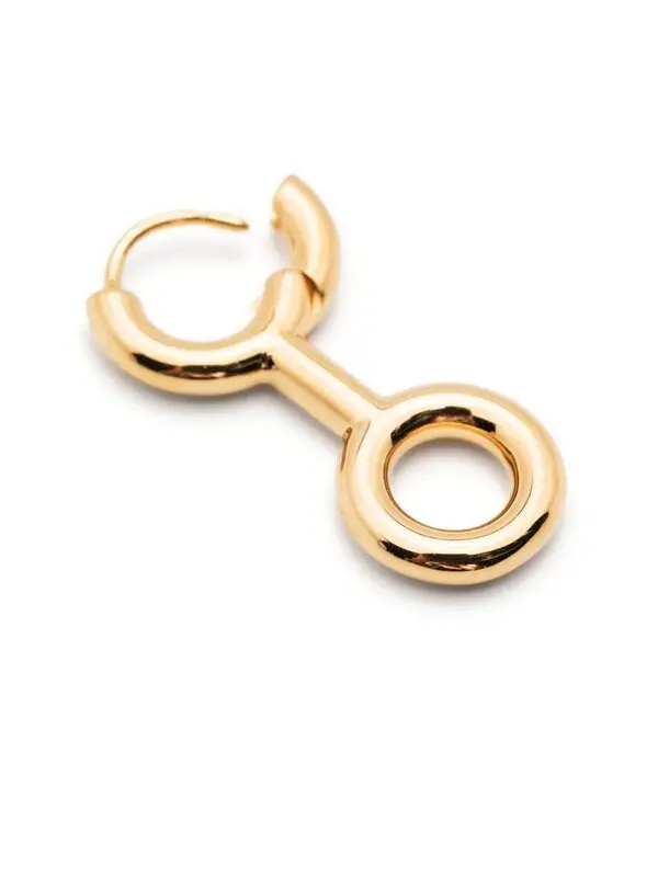 Charlotte Chesnais Binary Chain Huggie Earrings - Gold