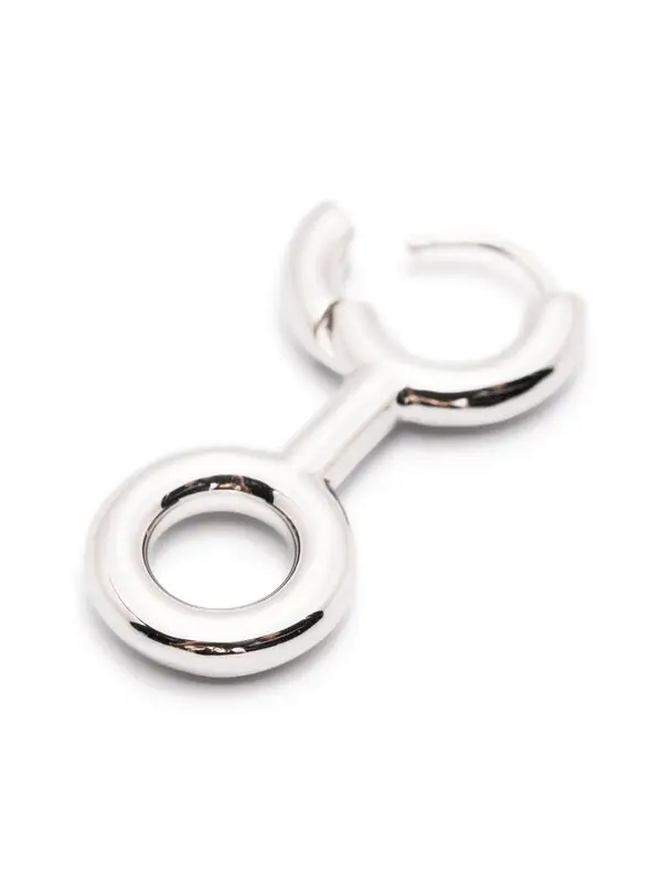 Charlotte Chesnais Binary Chain Huggie Earrings - Silver