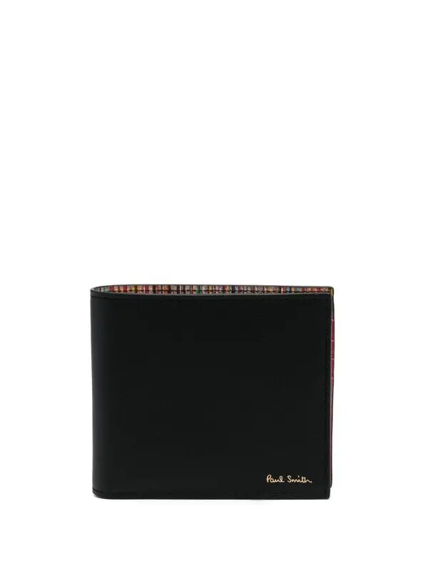 Paul Smith Logo-print Leather Folded Wallet - Black
