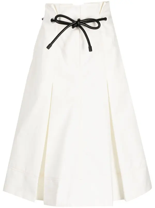 3.1 Phillip Lim Origami High-waisted Midi Skirt - White