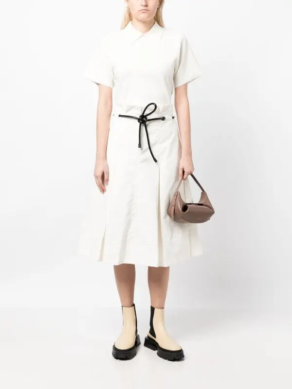 3.1 Phillip Lim Origami High-waisted Midi Skirt - White