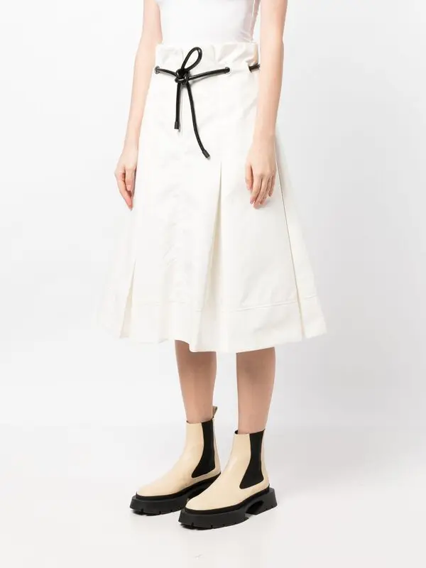 3.1 Phillip Lim Origami High-waisted Midi Skirt - White