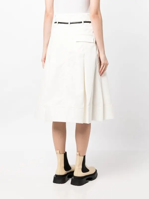 3.1 Phillip Lim Origami High-waisted Midi Skirt - White