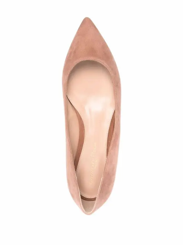 GIANVITO ROSSI Suede Ballerina Shoes - Neutrals
