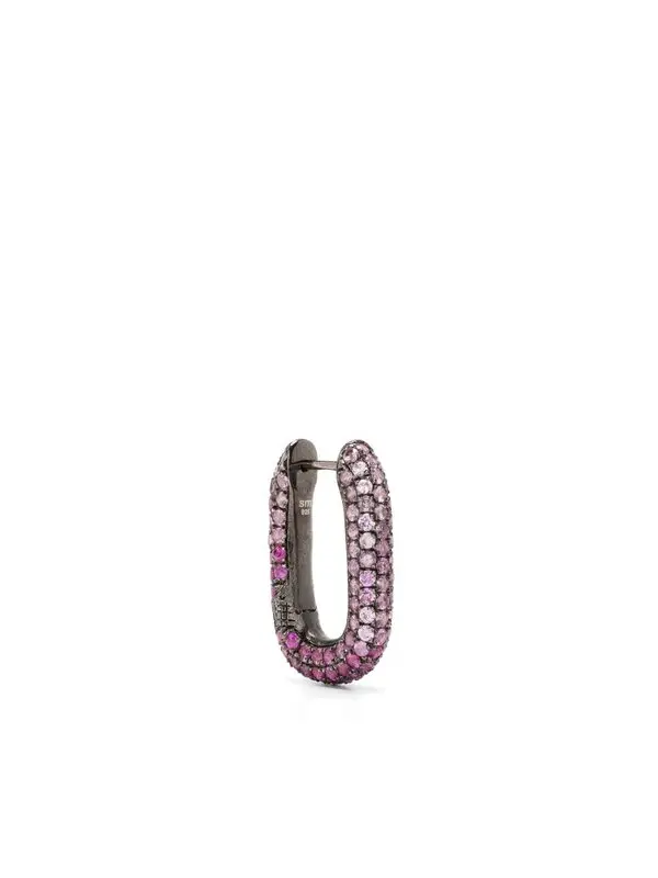 SELIM MOUZANNAR Pink Sapphire Single Earring - Silver