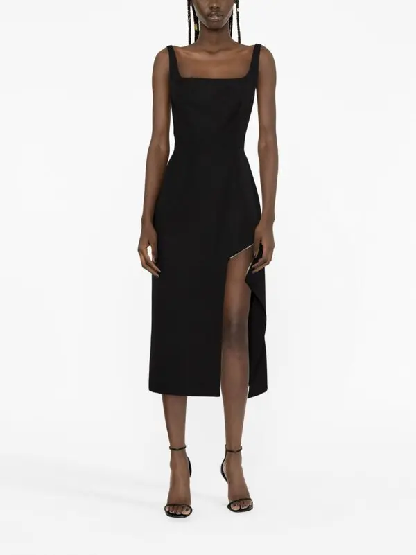 Alexander McQueen Zip-embellished Midi Dress