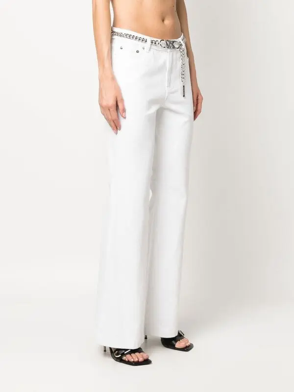 Michael Kors Chain-link Belted Flared Trousers