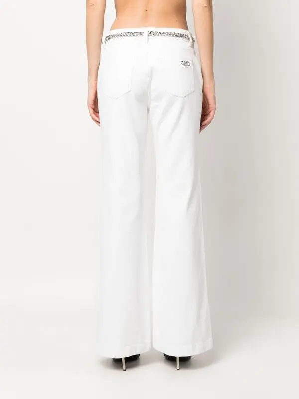Michael Kors Chain-link Belted Flared Trousers